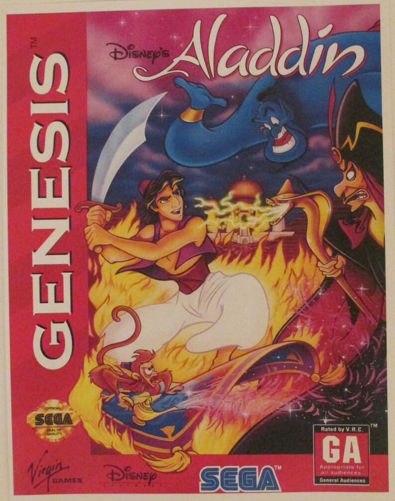 Sega Genesis Retro Video Game Box Art Reproduction Four 8.5x11 Poster ...