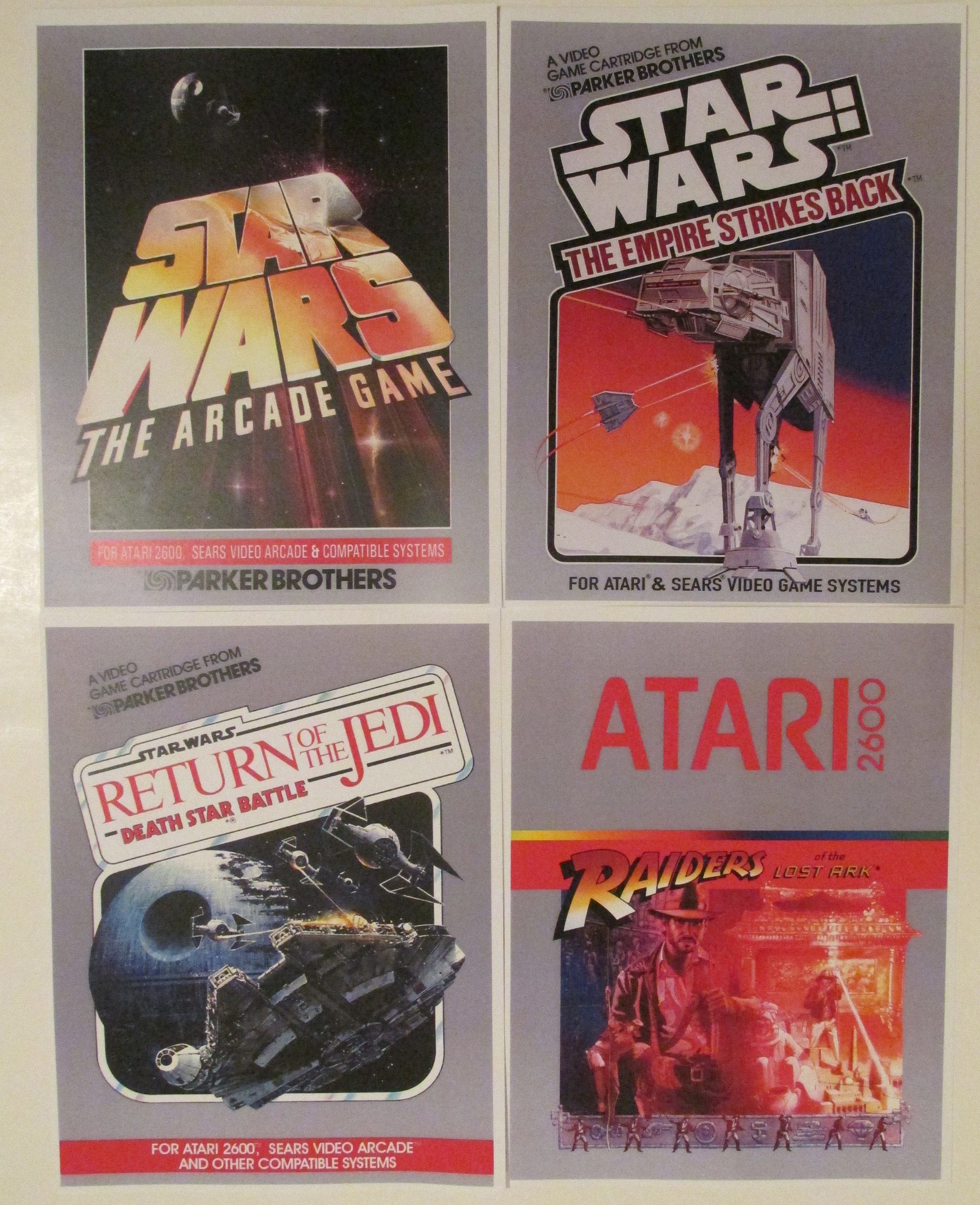 Atari 2600 Star Wars and Raiders of the Lost Ark Video Game - Etsy