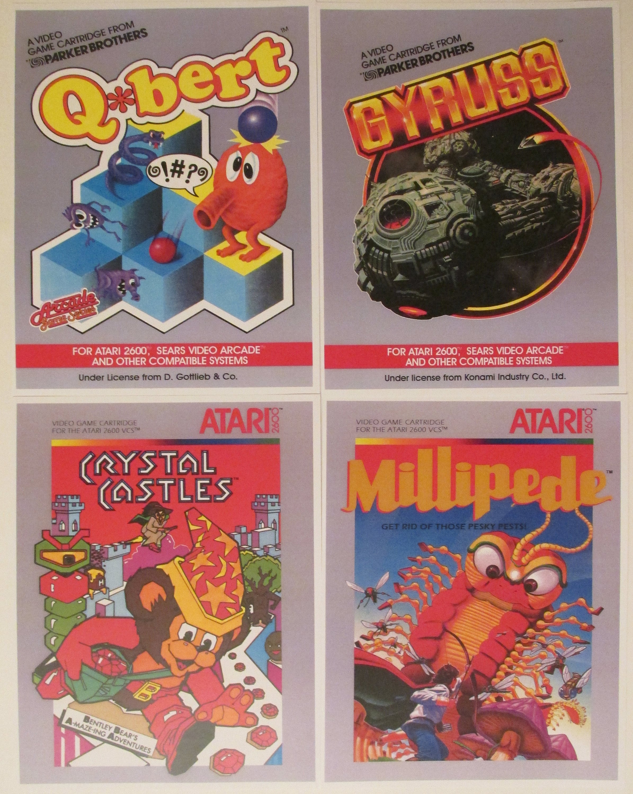 Atari 2600 Video Game Box Art Reproduction Four 8.5x11 Poster - Etsy.de