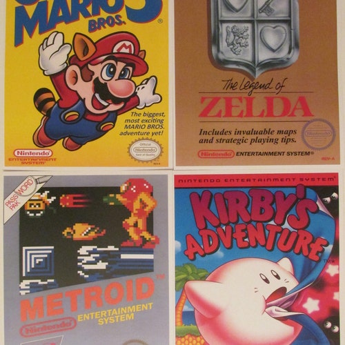 Nintendo Super Mario Bros NES/SNES Retro Video Game Box Art - Etsy