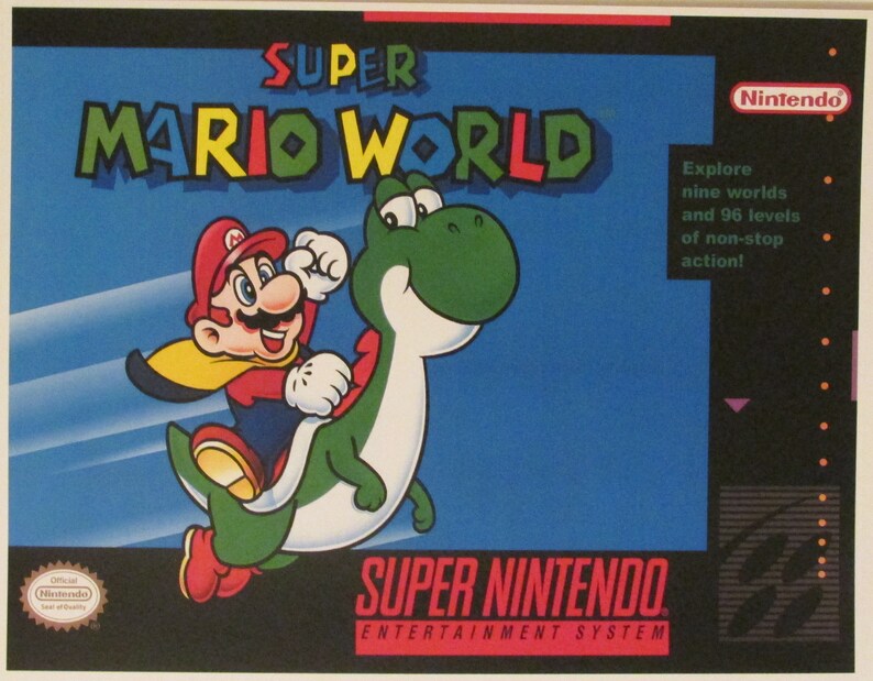 Nintendo SNES Retro Video Game Box Art Reproduction Four | Etsy