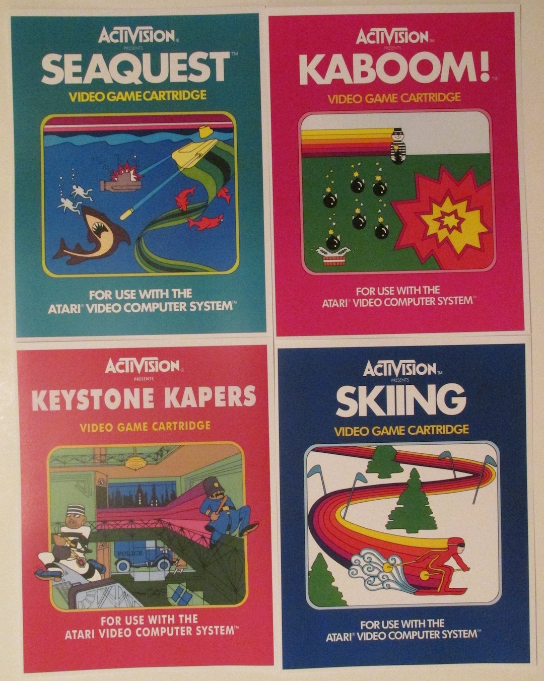 Activision Atari 2600 Video Game Box Art Reproduction 8.5x11 Poster ...