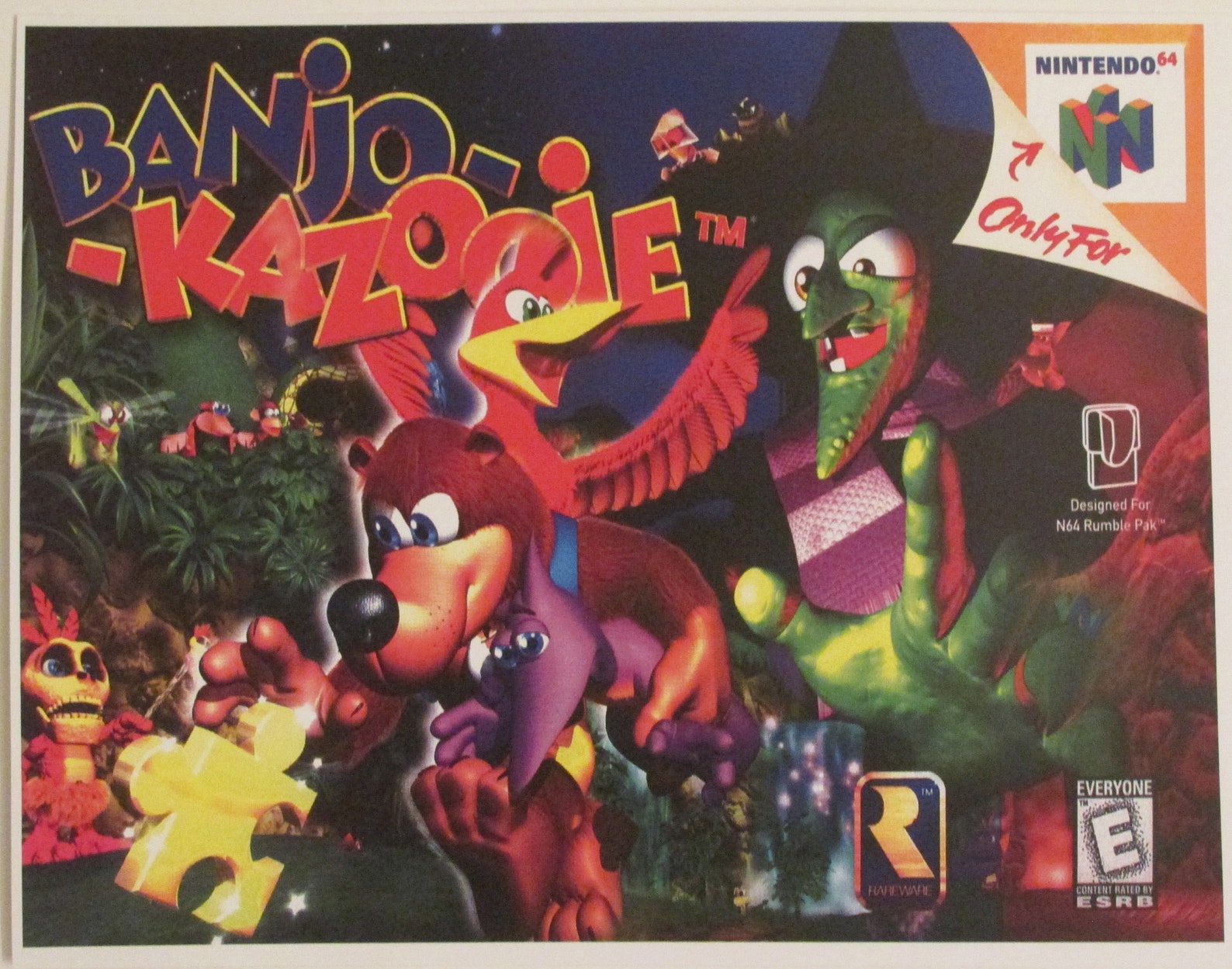 Nintendo 64 Retro Video Game Box Art Reproduction Four 11x8.5 - Etsy España