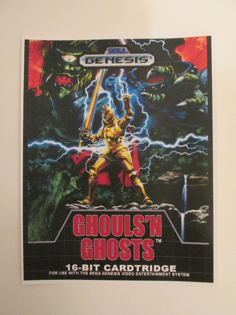 Sega Genesis Retro Video Game Box Art Reproduction Four 8.5x11 | Etsy