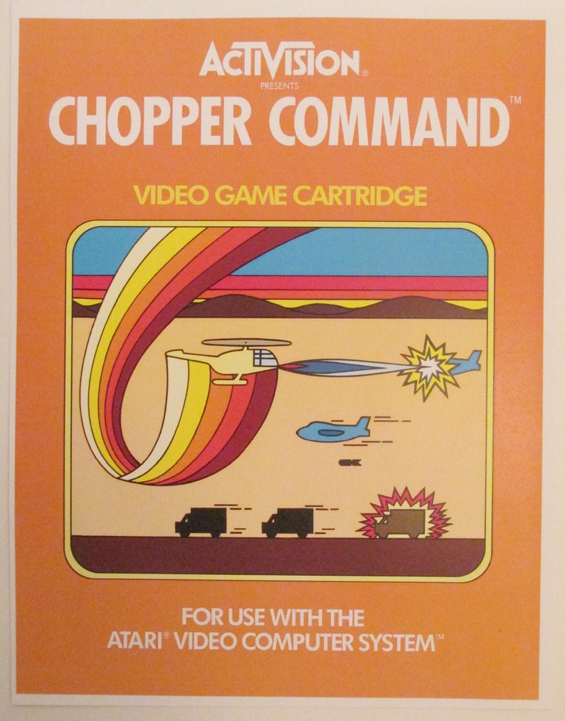 Activision Atari 2600 Video Game Box Art Reproduction 8.5x11 Poster ...