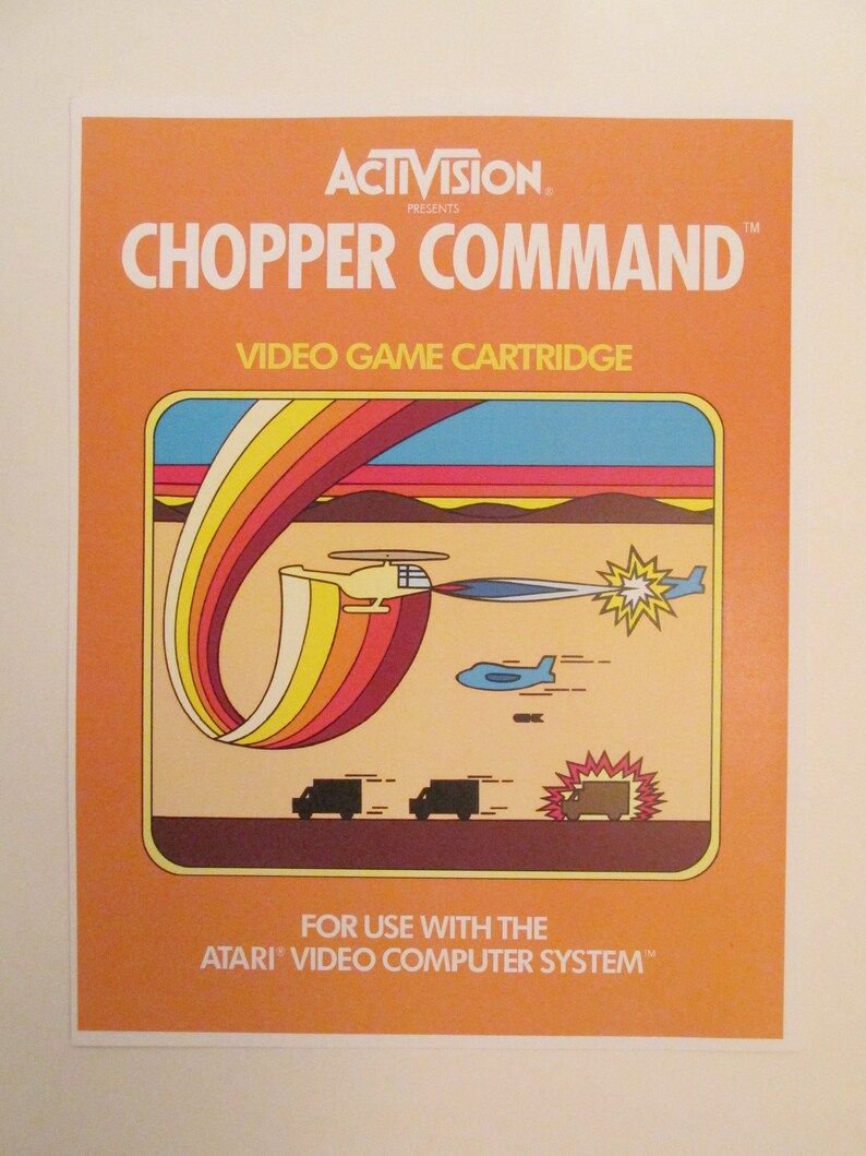 Activision Atari 2600 Video Game Box Art Reproduction 8.5x11 | Etsy