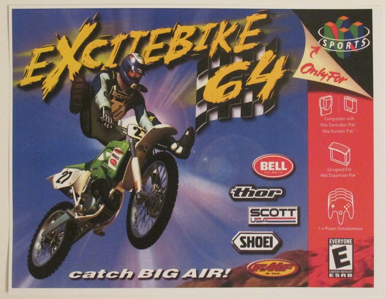 Nintendo 64 Retro Video Game Box Art Reproduction Four 11x8.5 | Etsy