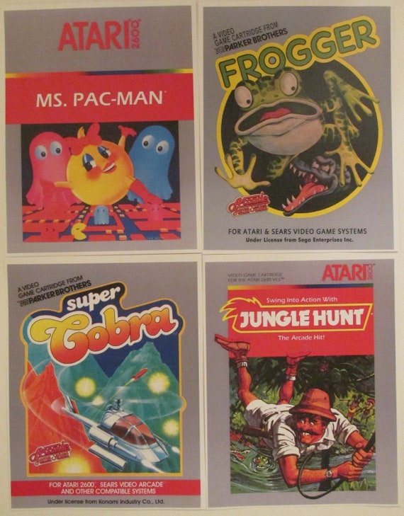 Atari 2600 Video Game Box Art Reproduction Four 8.5x11 Poster | Etsy