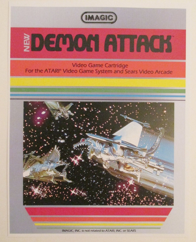 Imagic Atari 2600 Video Game Box Art Reproduction Three 8.5x11 - Etsy