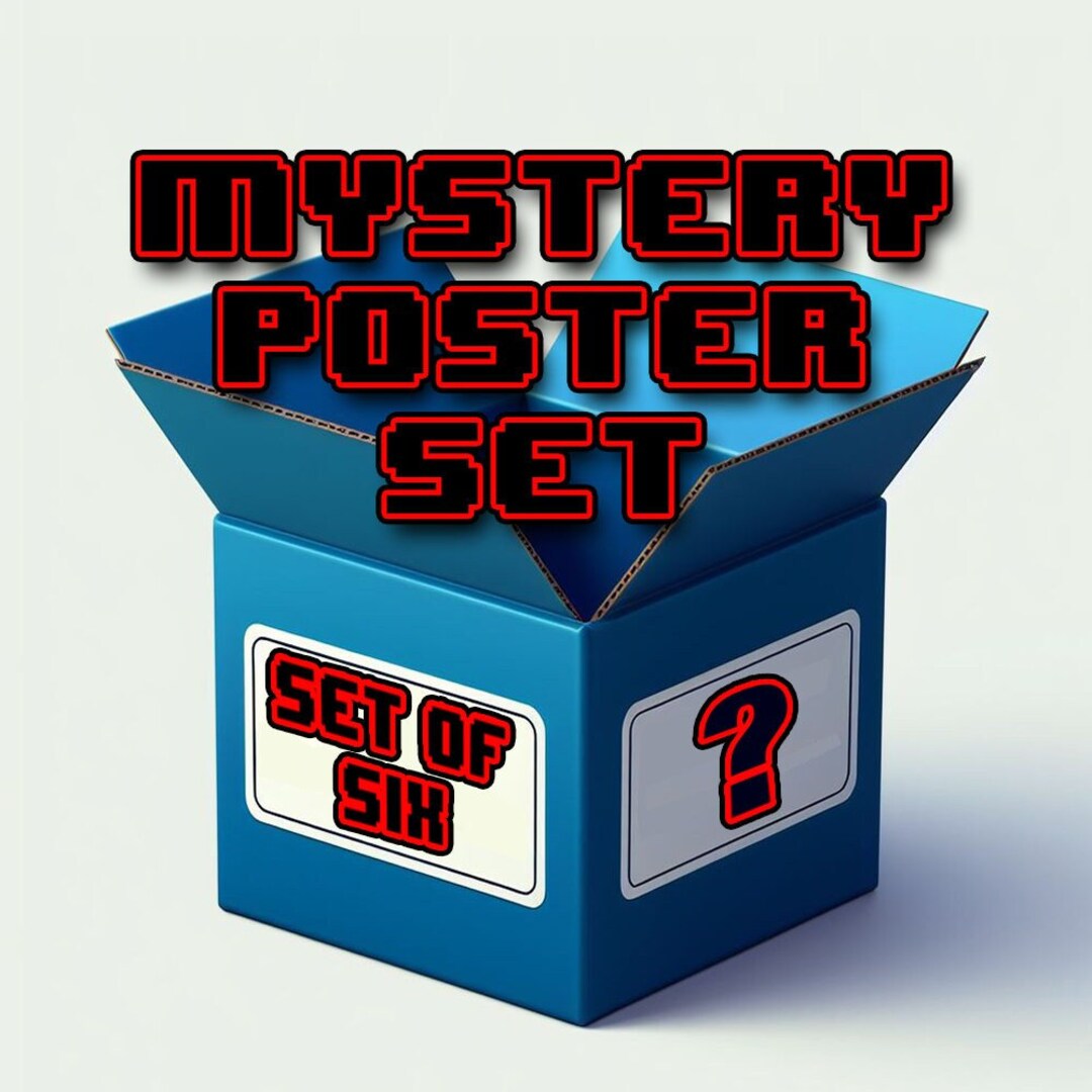 Mystery Set of 6 Video Game Reproduction Poster Prints - Atari ...