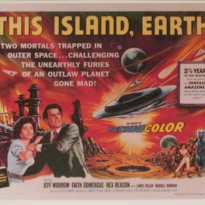 Vintage Sci-fi Poster Set: 1950s Reproduction Prints Six 11x8.5 - Lobby Cards - This Island ...