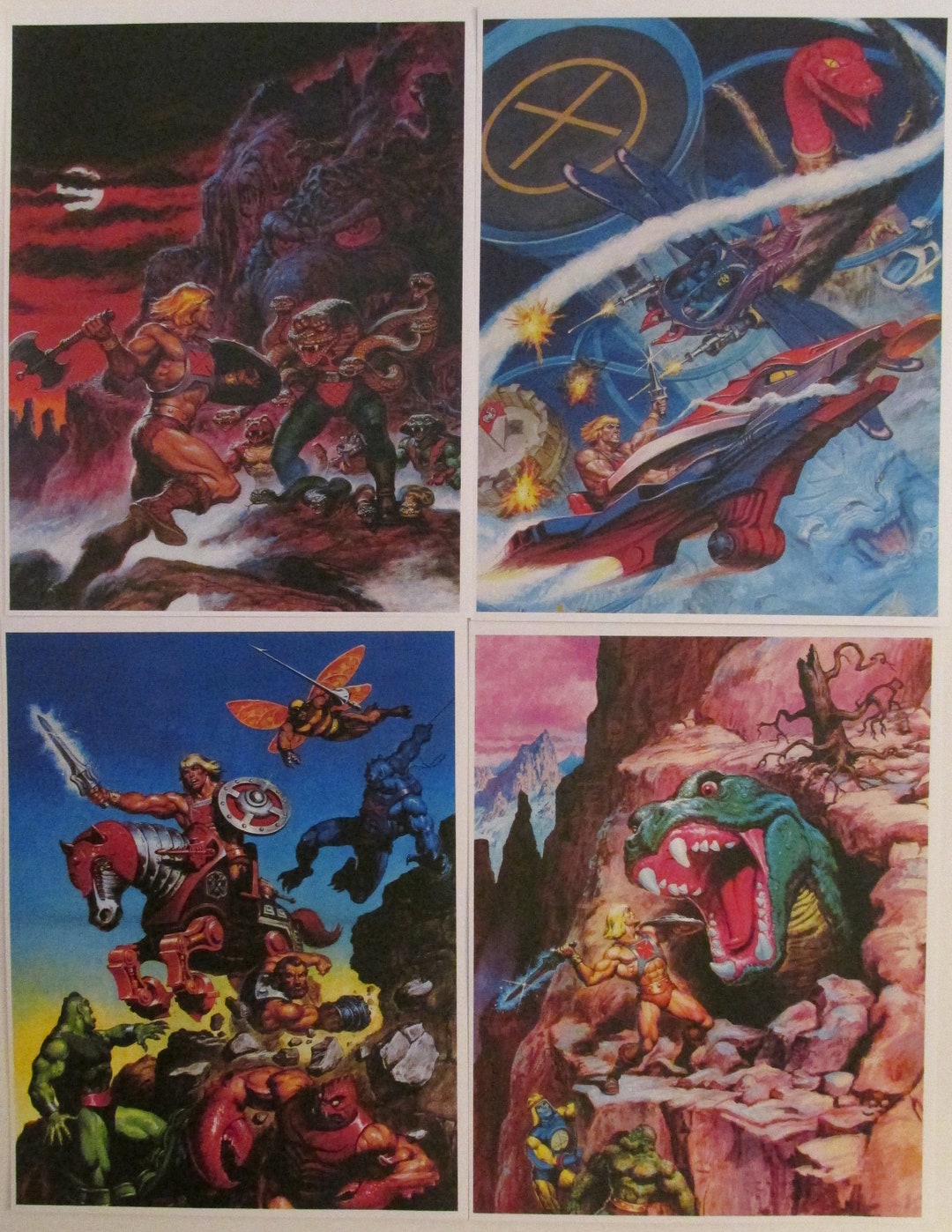 Masters of the Universe MOTU Art Poster Prints Four 8.5x11 - He-man ...