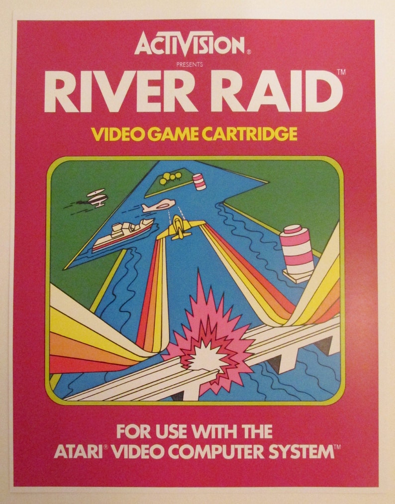 Activision Atari 2600 Video Game Box Art Reproduction 8.5x11 Poster ...