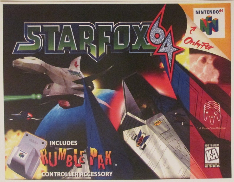 Nintendo 64 Retro Video Game Box Art Reproduction Four 11x8.5 - Etsy
