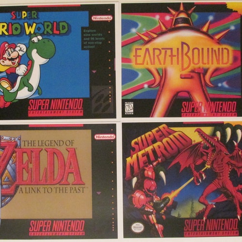 Nintendo NES Retro Video Game Box Art Reproduction Four 8.5x11 - Etsy