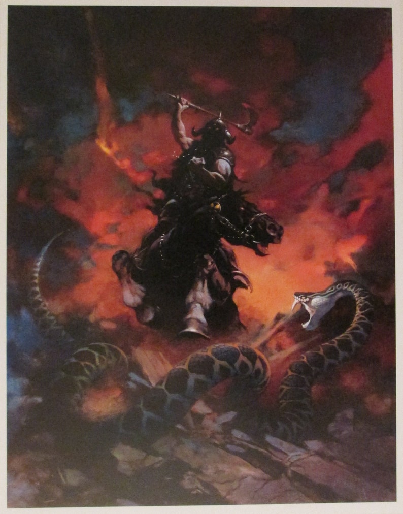Frank Frazetta Death Dealer Reproduction Art Poster Prints - Etsy