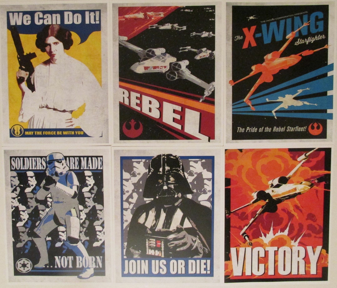 Star Wars Galaxy Propaganda Posters Art Prints Six 8.5x11 - Etsy