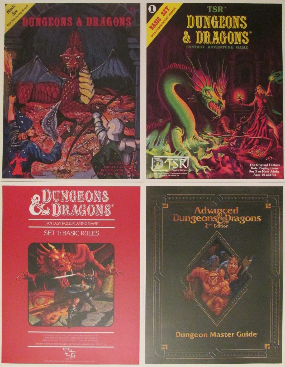 Dungeons and Dragons Fantasy Adventure Game Book Cover Art Poster ...