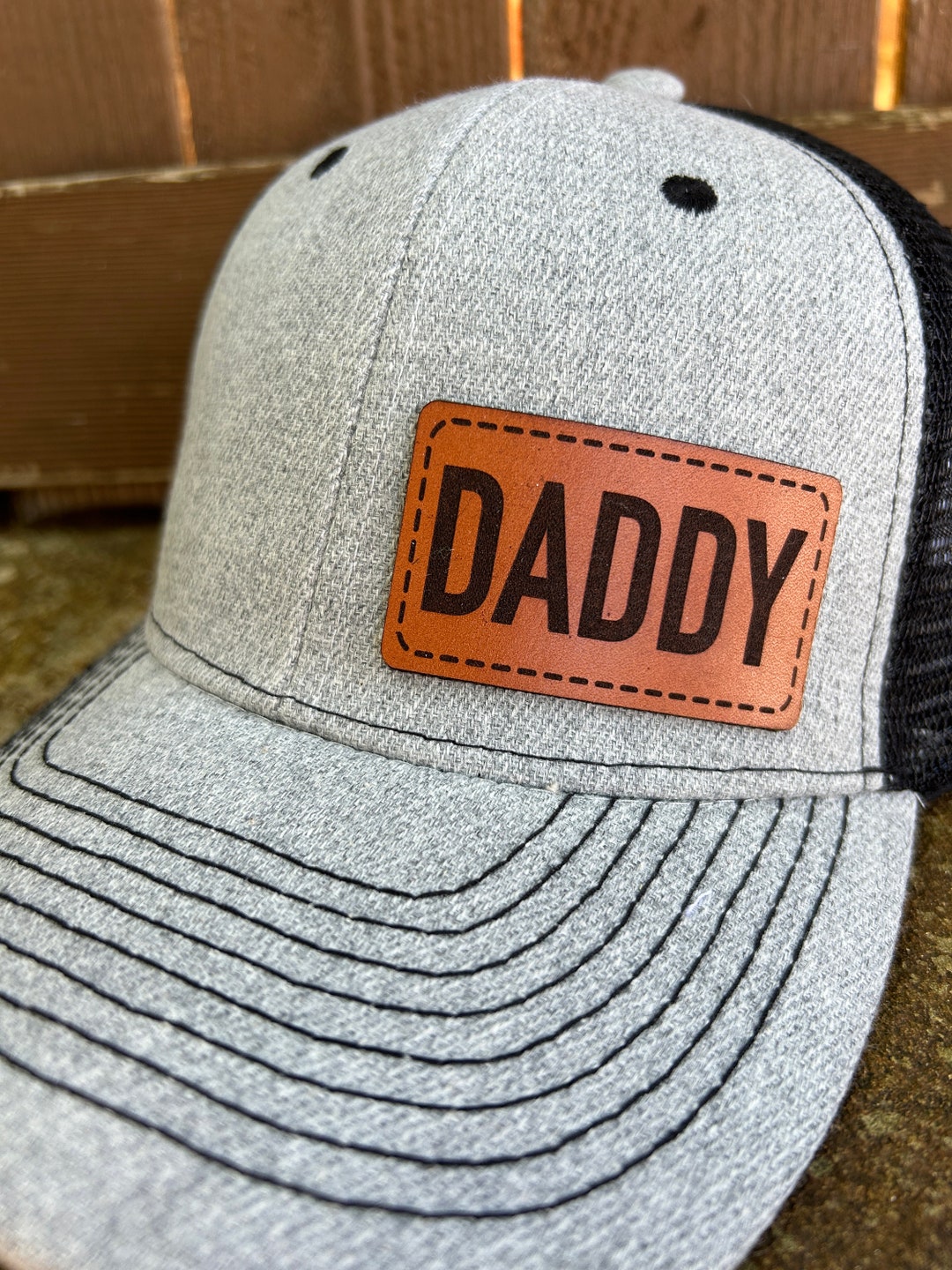Daddy Hat | Daddy Gift | Custom Leather Patch | Daddy Trucker Hat ...