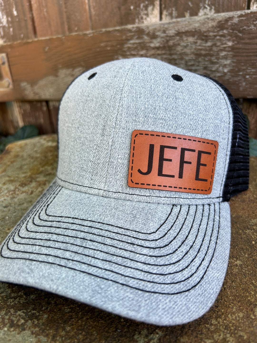 Jefe Hat | Jefe Gift | Custom Hat | Leather Patch | Jefe Baseball Hat ...