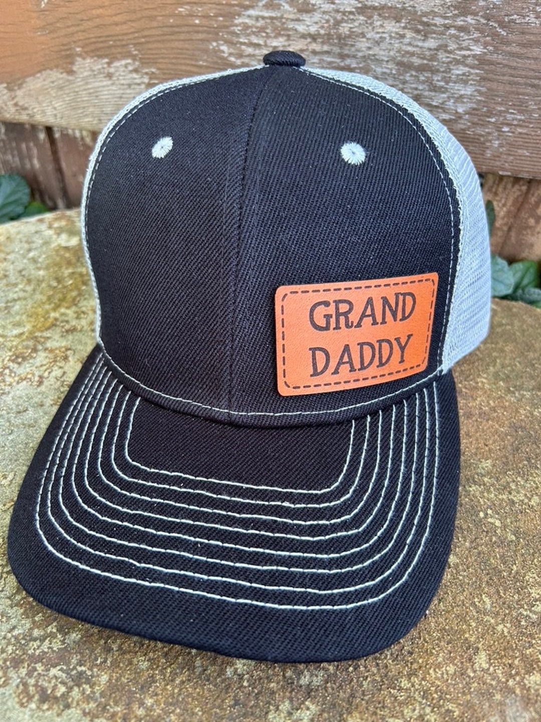 Grand Daddy Hat | Grand Daddy Gift | Custom Hat | Leather Patch | Grand ...
