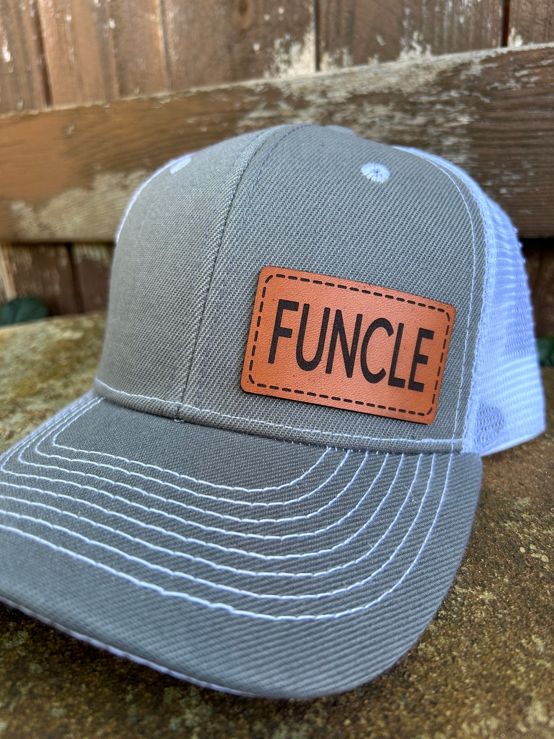 Funcle Hat | Funcle Gift | Custom Hat | Leather Patch | Funcle Baseball ...