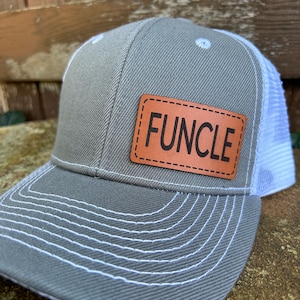 Funcle Hat | Funcle Gift | Custom Hat | Leather Patch | Funcle Baseball ...