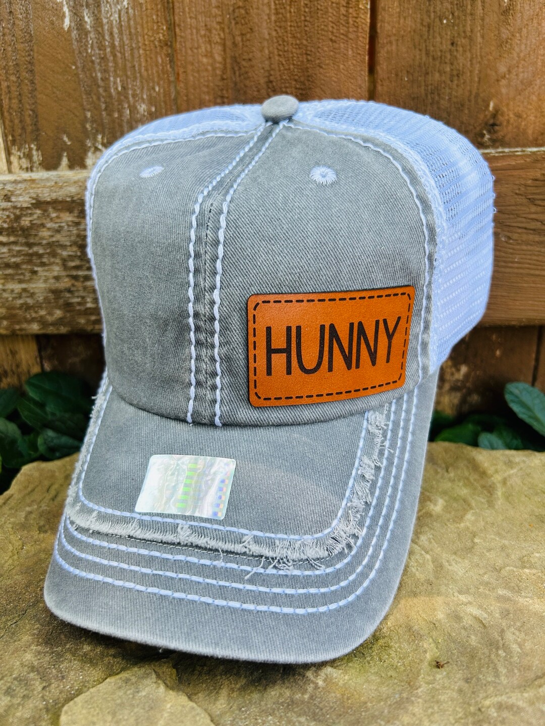Hunny Hat | Hunny Gift | Custom Hat | Leather Patch | Hunny Baseball ...