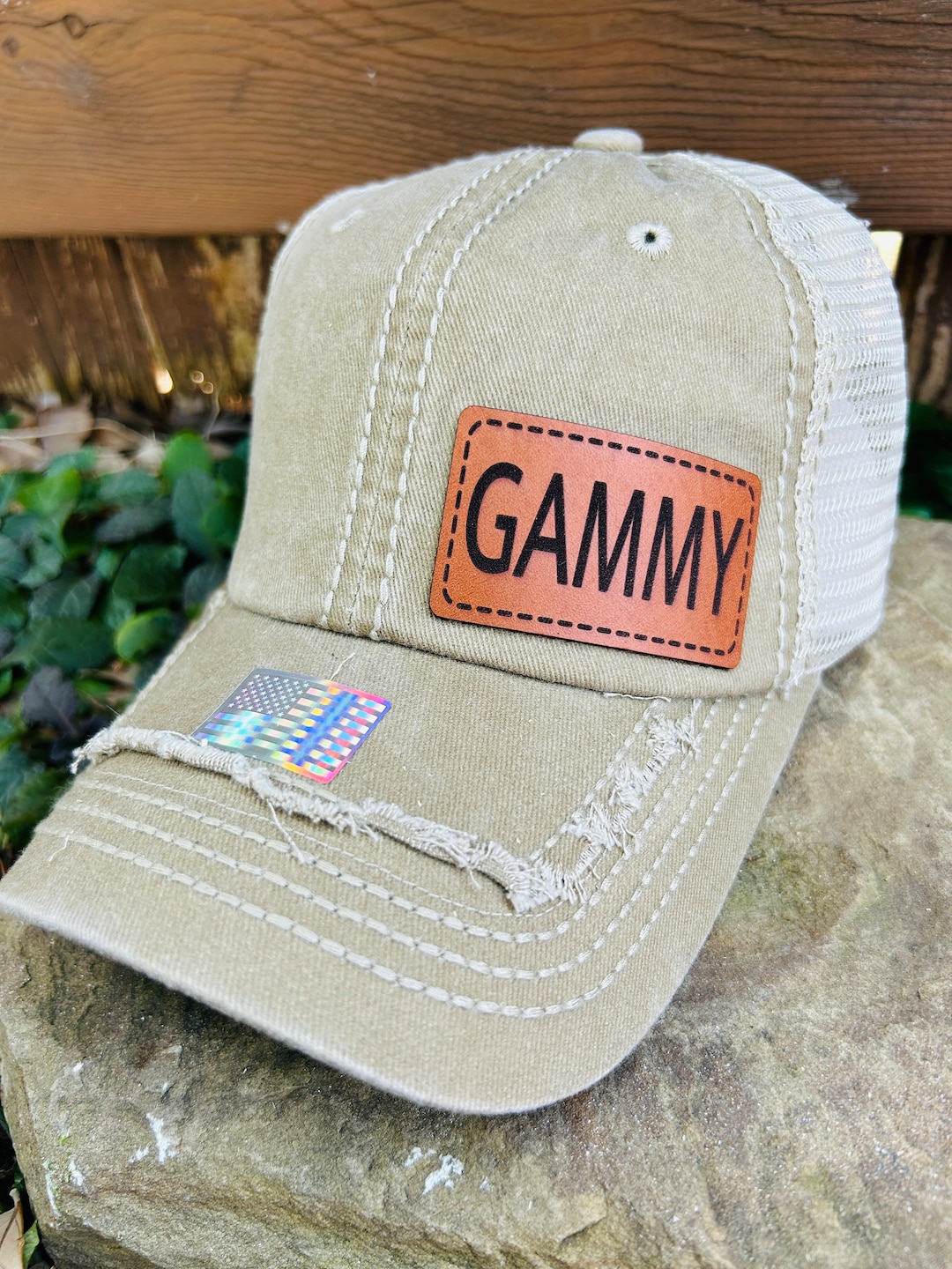 Gammy Hat | Gammy Gifts | Custom Hat | Leather Patch | Gammy Baseball ...