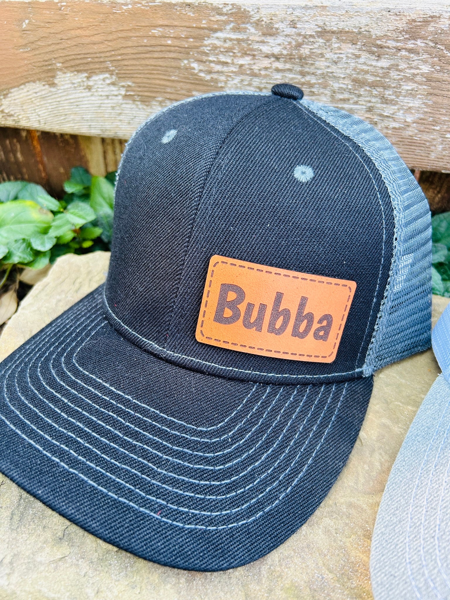Bubba Hat Bubba Gift Custom Hat Leather Patch Bubba - Etsy