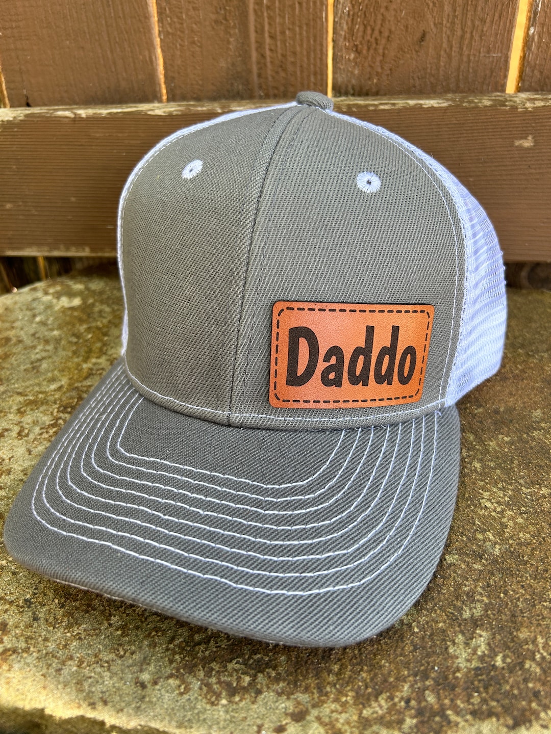 Daddo Hat | Daddo Gift | Custom Leather Patch | Daddo Trucker Hat ...