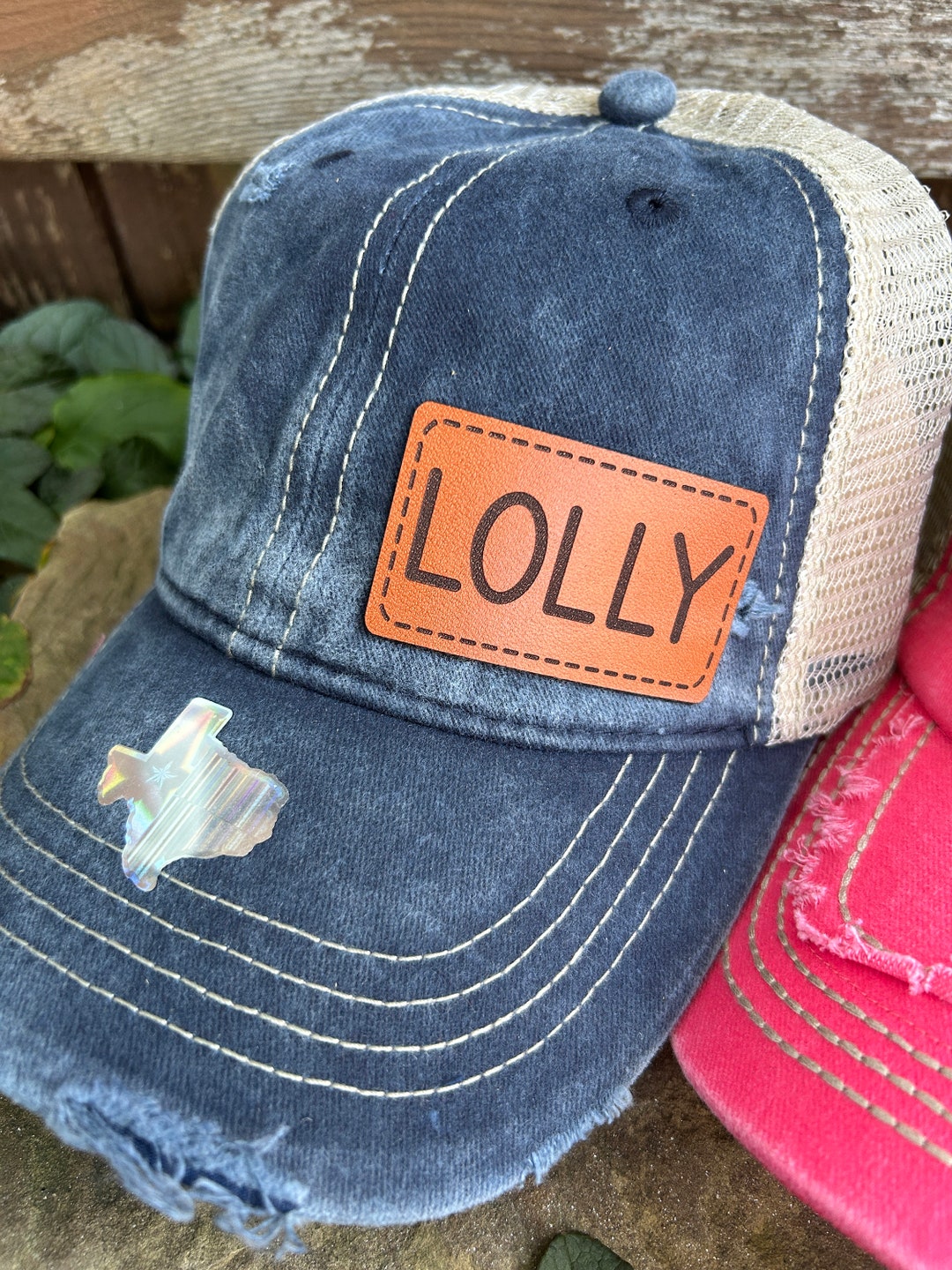 Lolly Hat Lolly Gift Custom Hat Leather Patch Lolly Baseball Hat Cap - Etsy