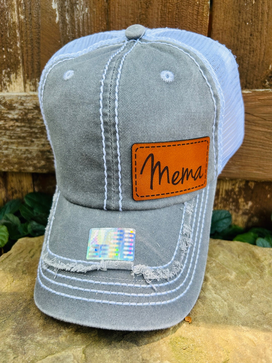 Mema Hat | Mema Gift | Custom Hat | Leather Patch | Mema Baseball Hat ...