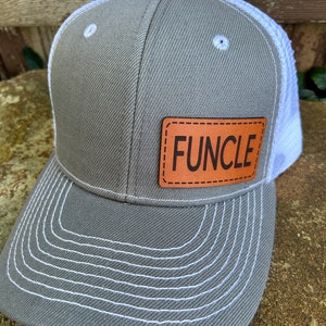 Funcle Hat | Funcle Gift | Custom Hat | Leather Patch | Funcle Baseball ...