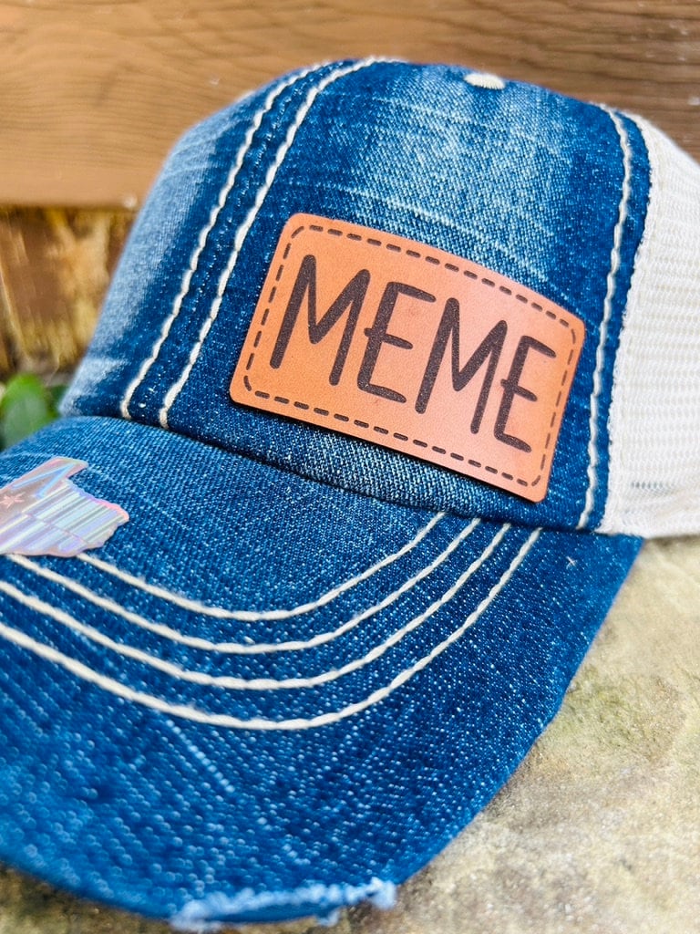 Meme Hat Meme Gift Custom Hat Leather Patch Meme - Etsy