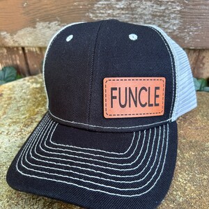 Funcle Hat | Funcle Gift | Custom Hat | Leather Patch | Funcle Baseball ...