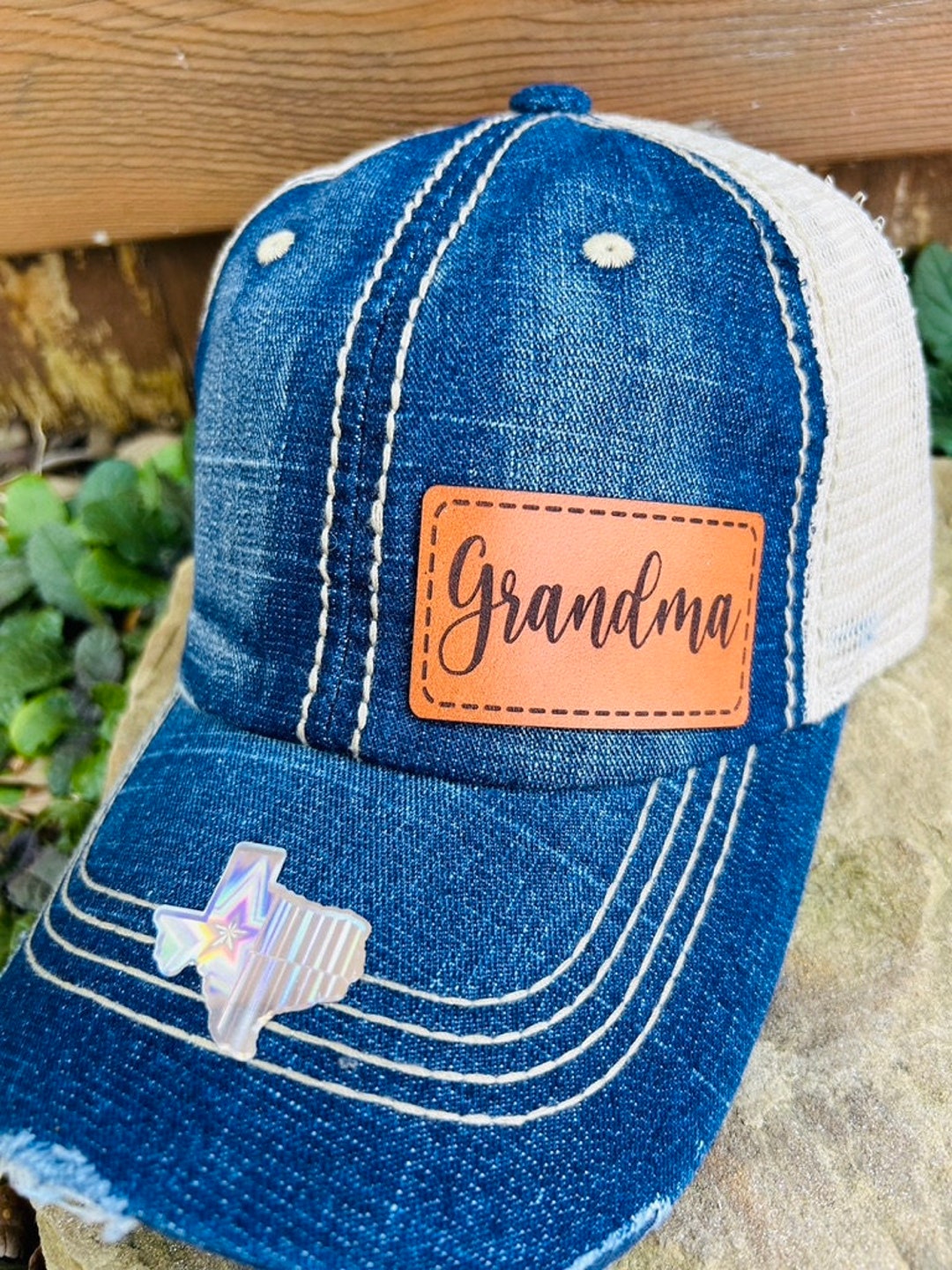 Grandma Hat | Custom Hat | Leather Patch | Grandma Baseball Hat | Cap ...