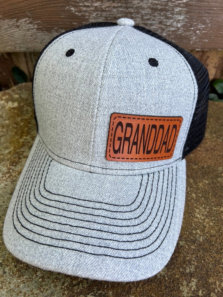 Granddad Hat Granddad Gift Custom Hat Leather Patch - Etsy