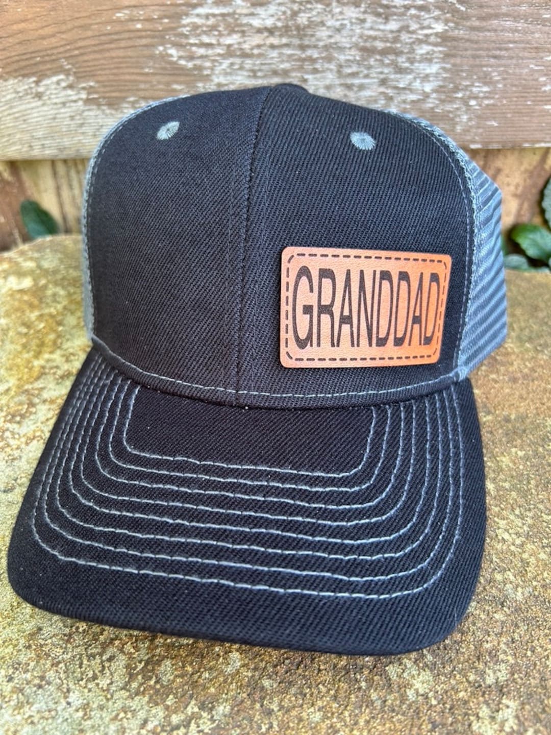Granddad Hat | Granddad Gift | Custom Hat | Leather Patch | Granddad ...