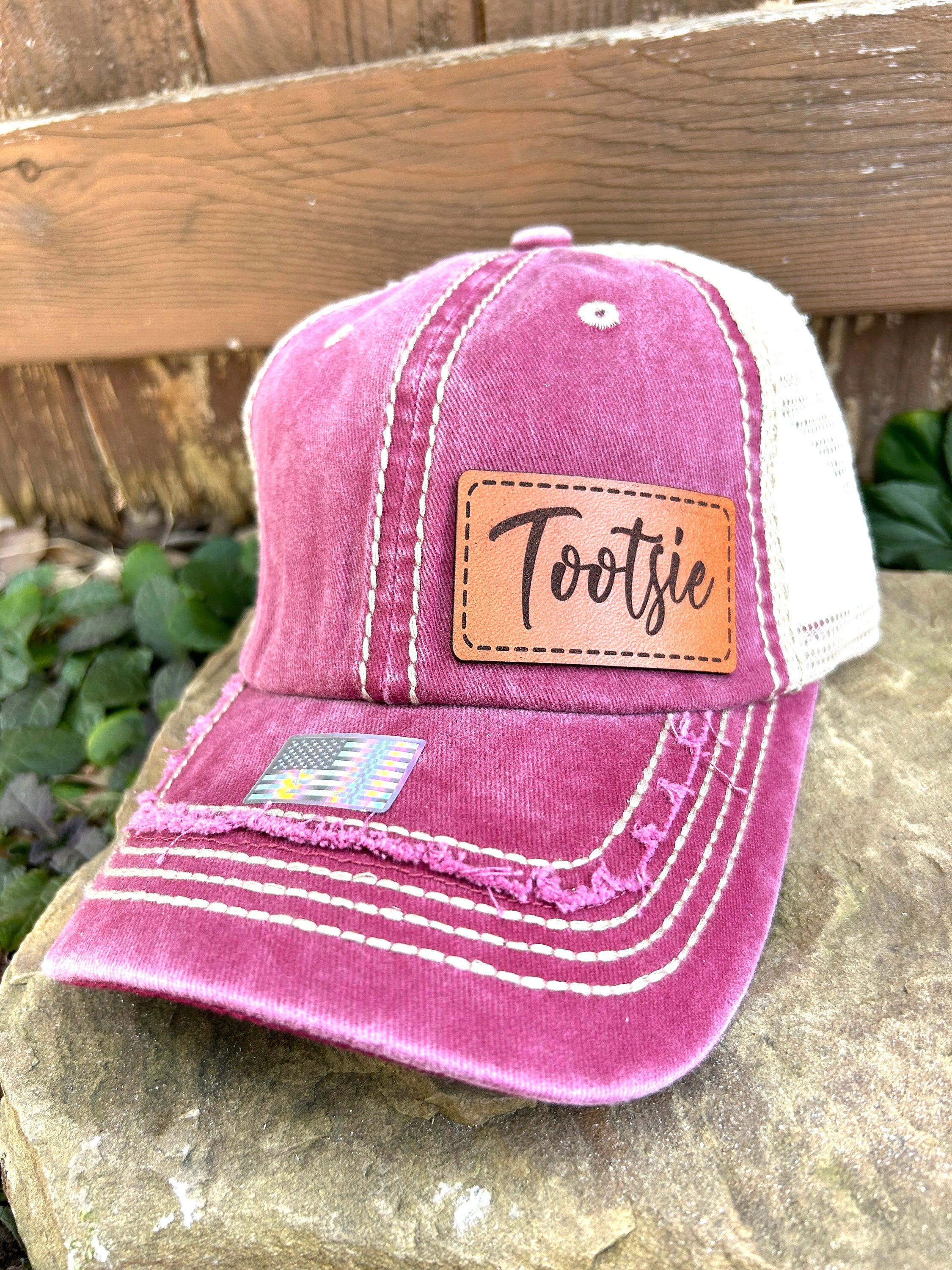 Tootsie Hat Tootsie Gift Custom Hat Leather Patch - Etsy