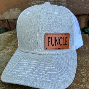 Funcle Hat | Funcle Gift | Custom Hat | Leather Patch | Funcle Baseball ...