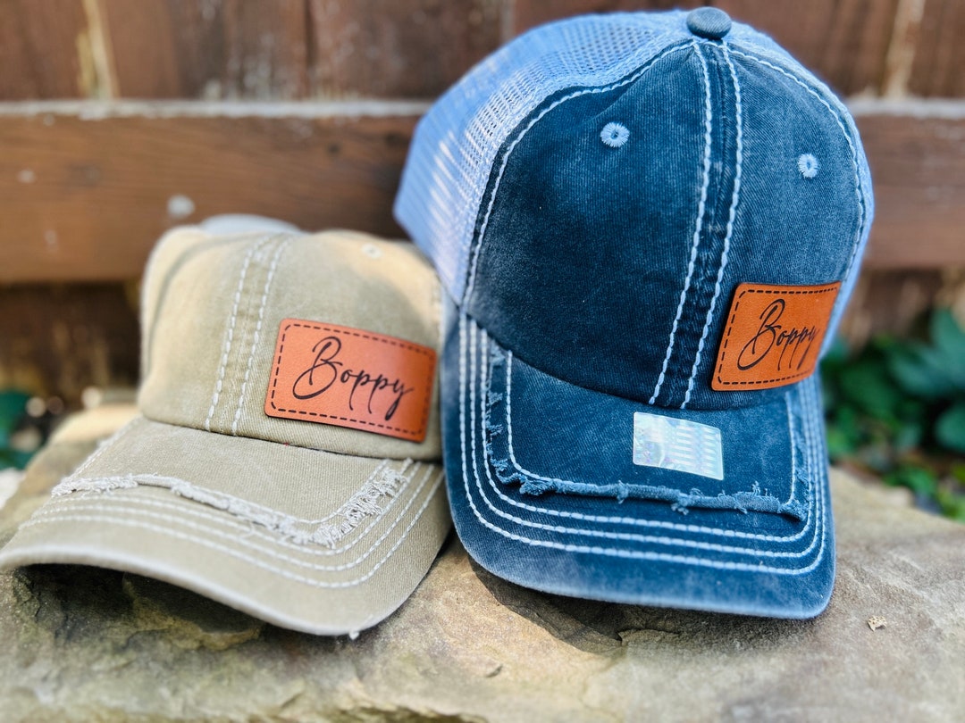 Boppy Hat | Boppy Gift | Custom Hat | Leather Patch | Boppy Baseball ...