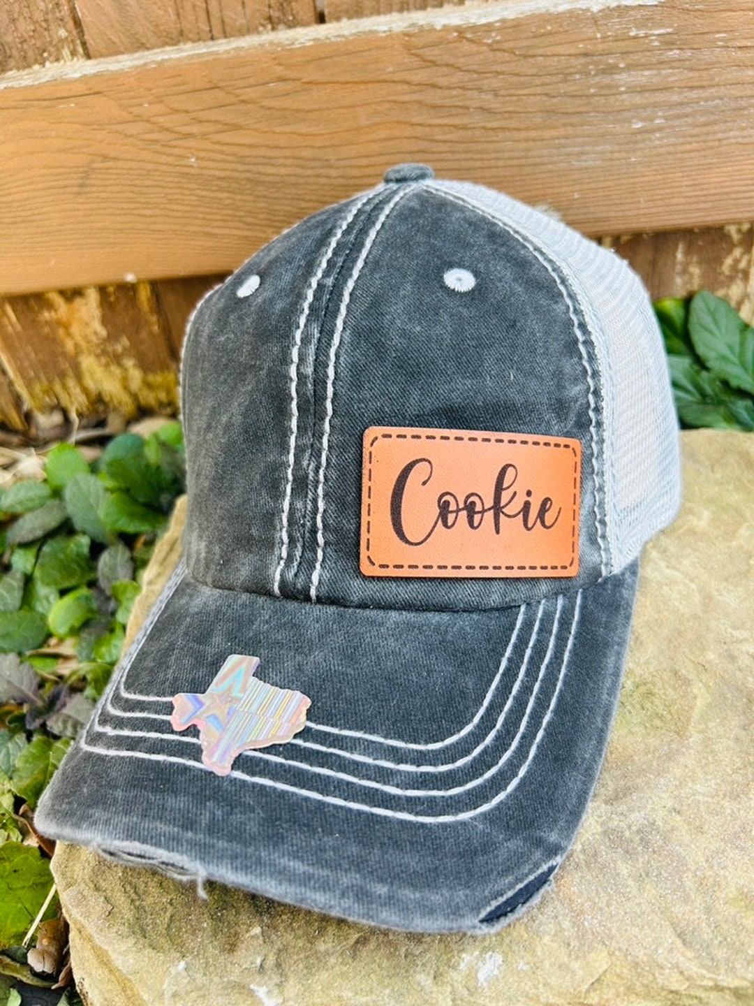 Cookie Hat | Cookie Gift | Custom Hat | Leather Patch | Cookie Baseball ...