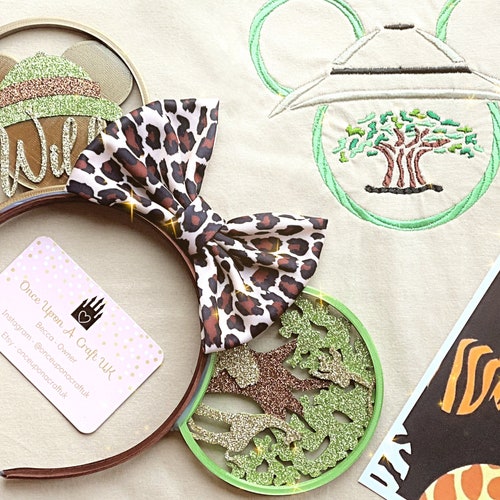 Safari Zoo Animal Kingdom Mouse Ears Headband Leopard Mouse - Etsy