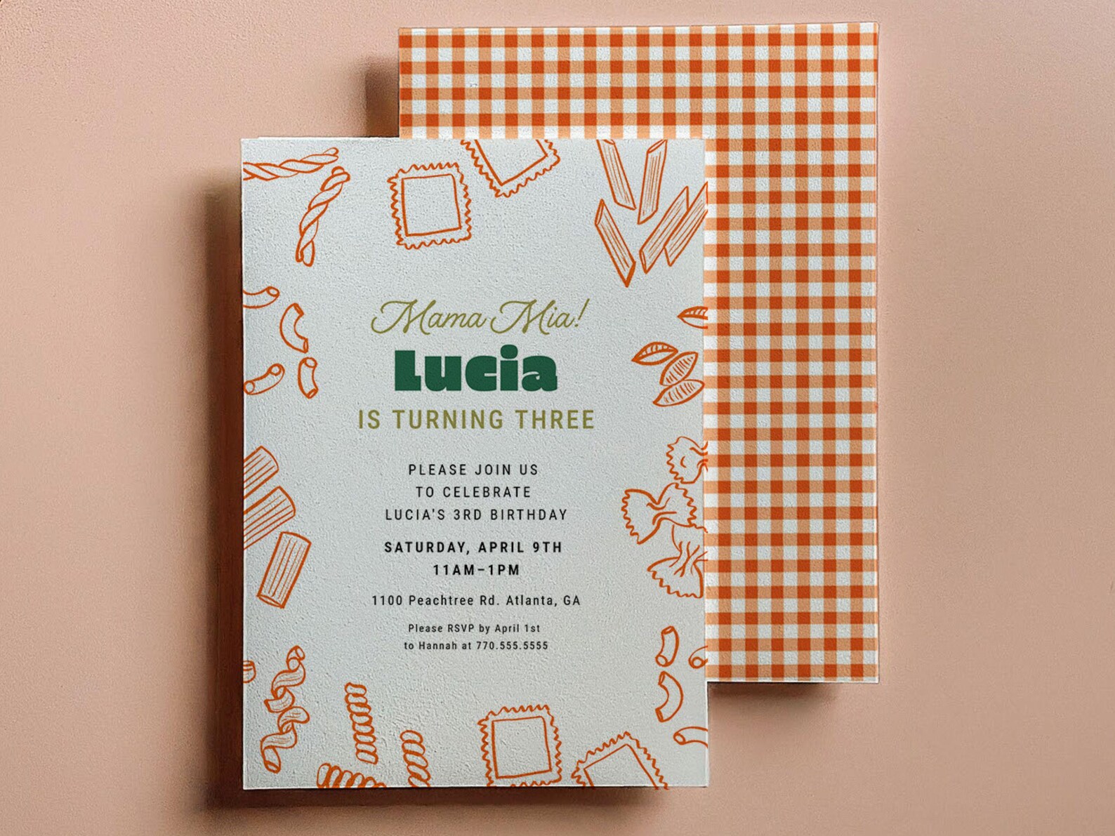 Italian Pasta Party Favor Tags: Grazie Mille, Editable Gift Tags ...