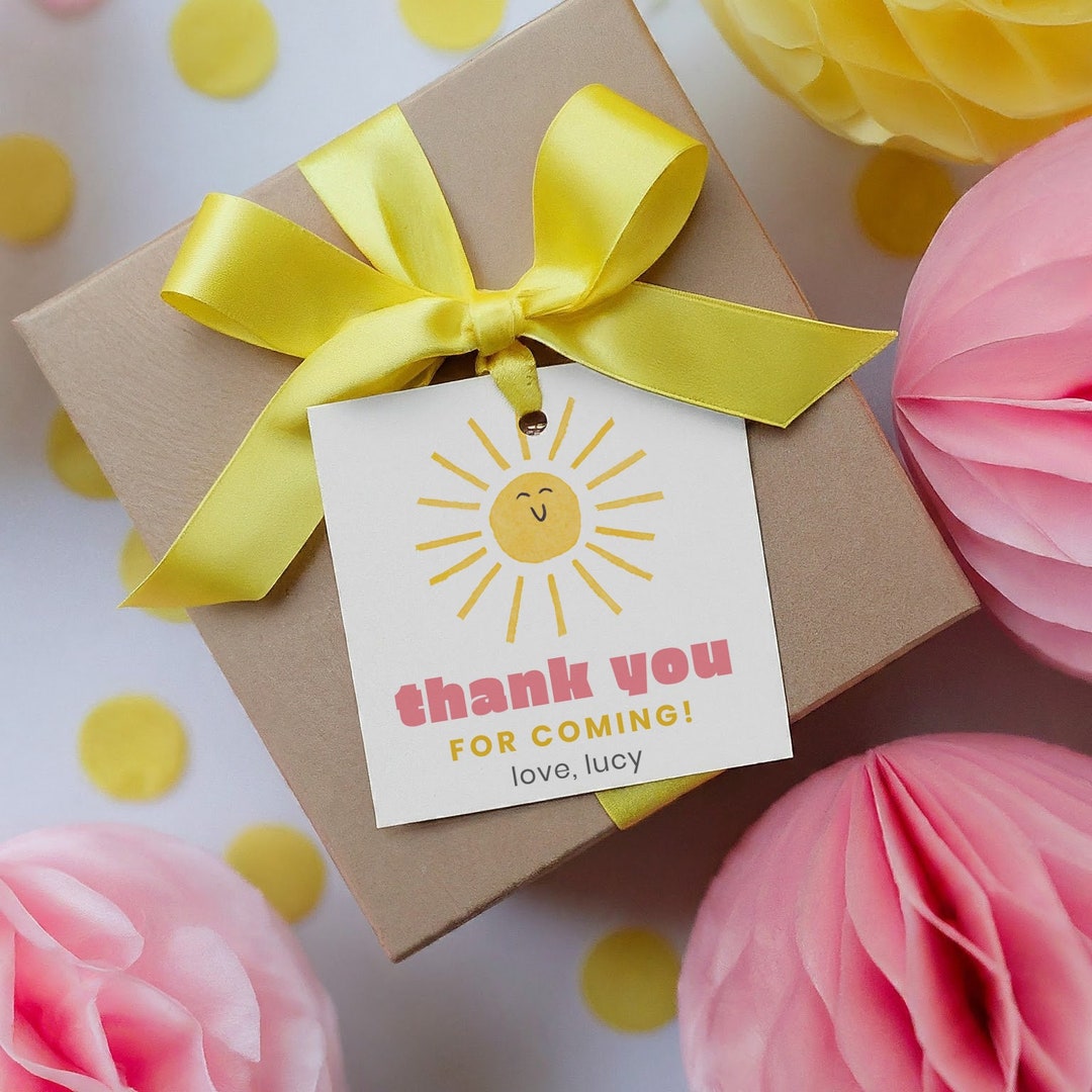 Sunshine Favor Tags, Editable Tags, Printable Favor Tags, Sunshine ...