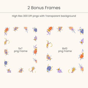 Cute Bug and Insects Clipart, Whimsy Clipart Bundle, Commercial Use ...