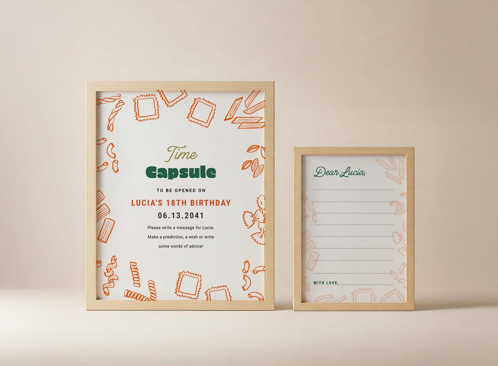 Italian Pasta Party Favor Tags: Grazie Mille, Editable Gift Tags ...