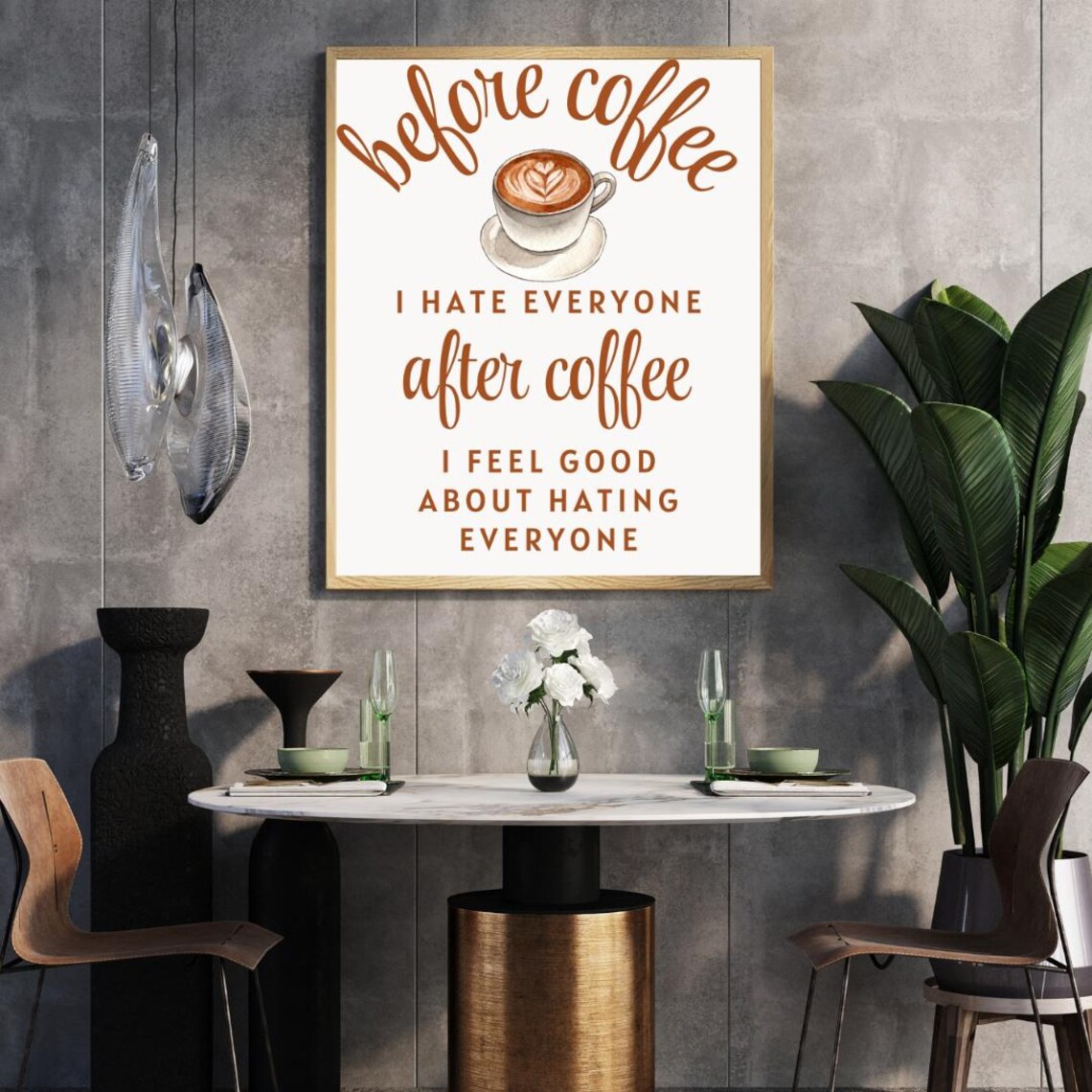Coffee Wallart, Surrealist Coffee Print, Wall Art for Coffee Shops ...