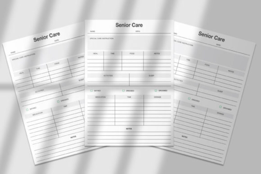 Care Giver Form Template | Care Giver Planner Templates | Editables ...